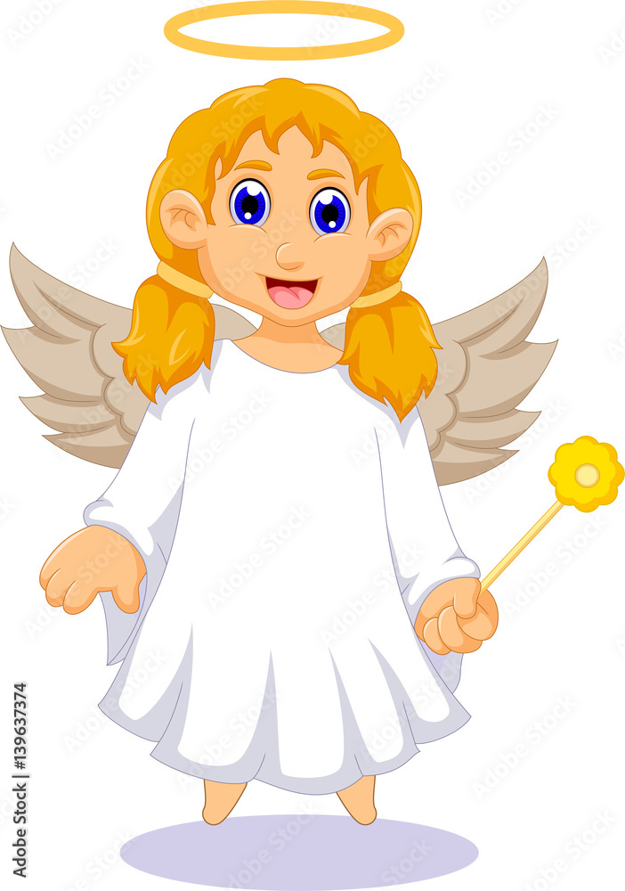 cute angel cartoon for you design Stock Illustration | Adobe Stock