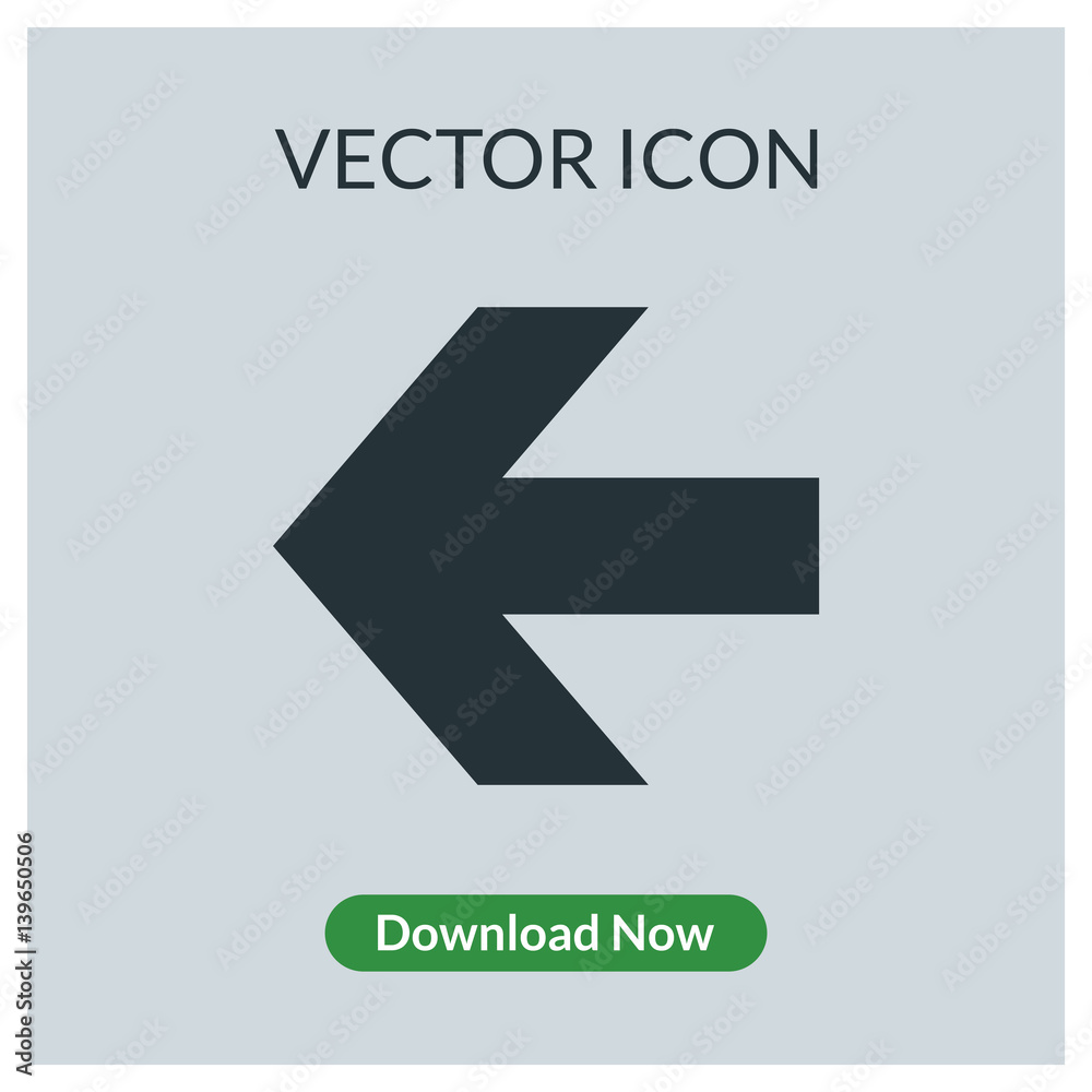 Left arrow vector icon Stock Vector | Adobe Stock