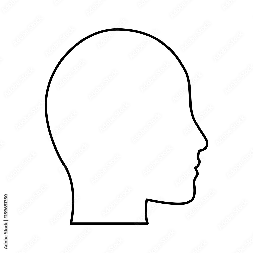 Human Head Profile Vector