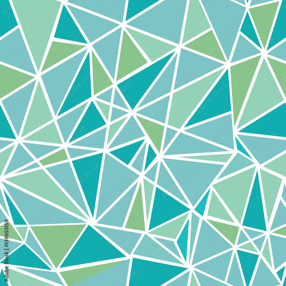 Vector Blue Green Geometric Mosaic Triangles Repeat Seamless Pattern ... Vector Blue Green Geometric Mosaic Triangles Repeat Seamless Pattern ...