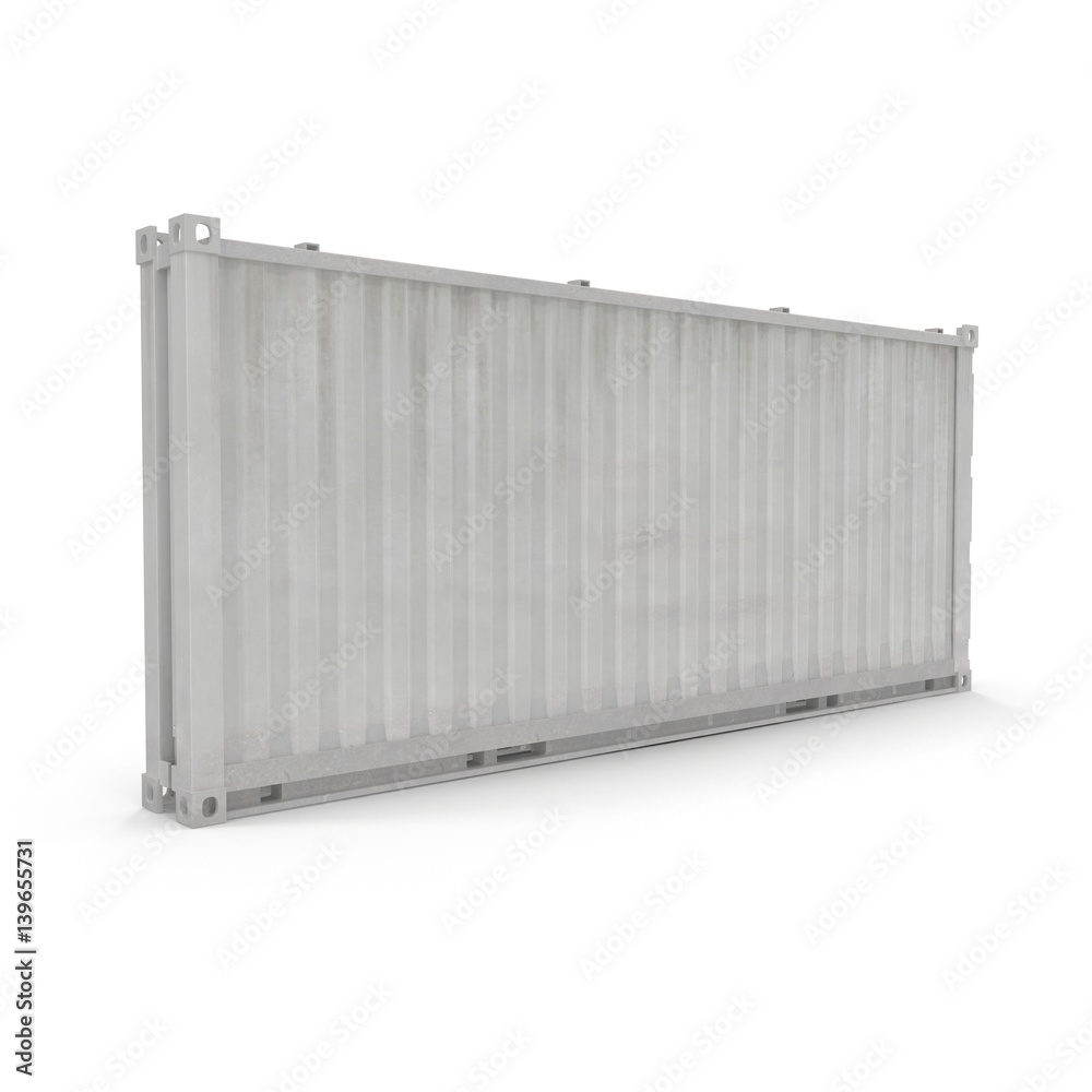 Folded Collapsible ISO Container isolated on white. 3D illustration ...