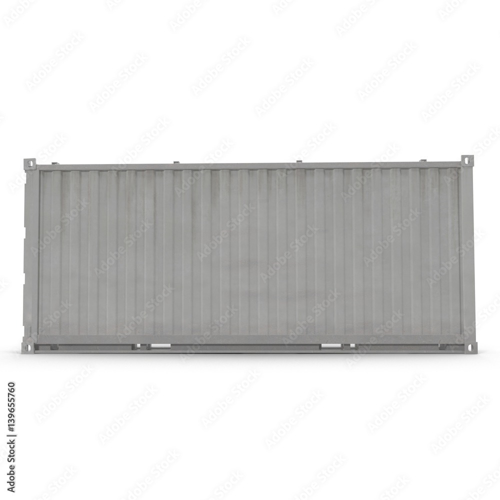 Folded Collapsible ISO Container isolated on white. 3D illustration ...