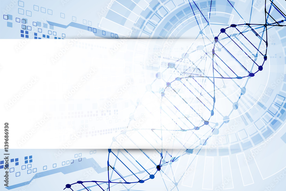 Science template, DNA molecules background. Stock Vector | Adobe Stock