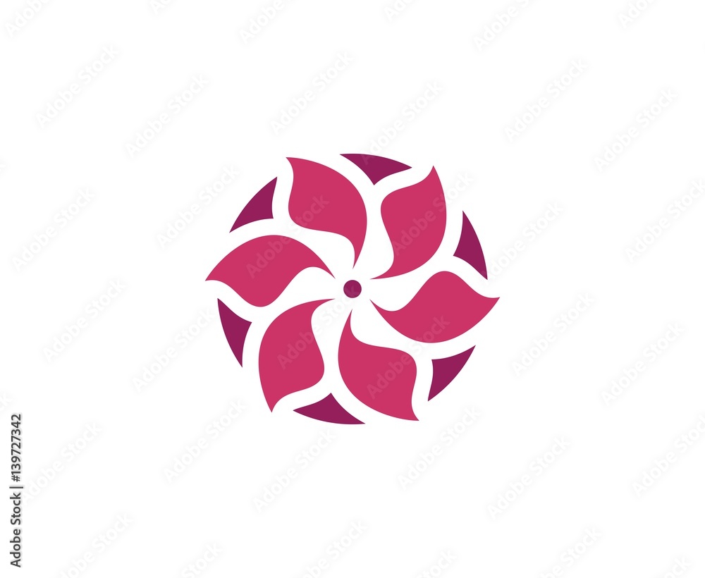 Flower logo Stock Vector | Adobe Stock