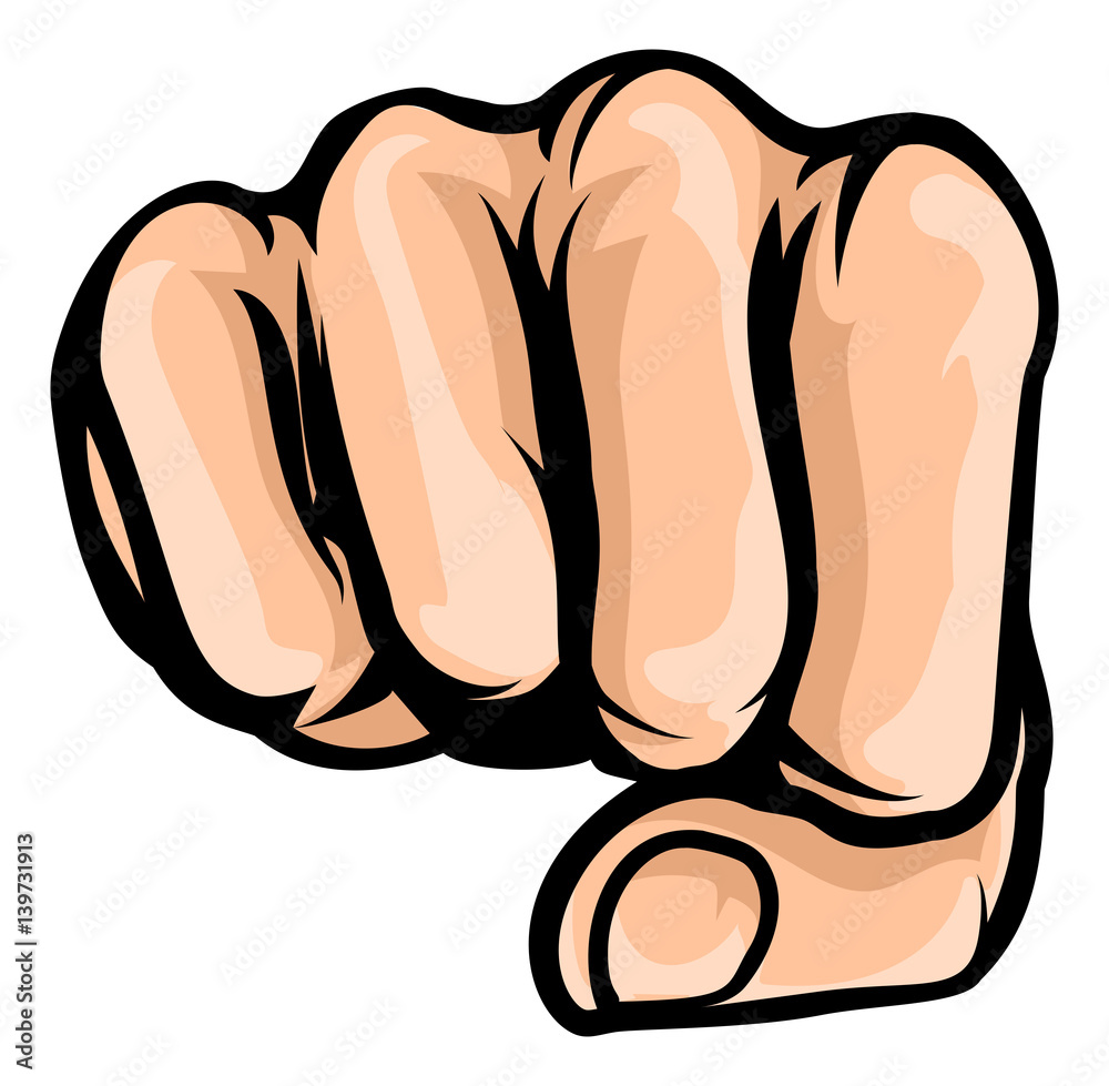 Cartoon Fist Comic Book Style Stock Vector | Adobe Stock