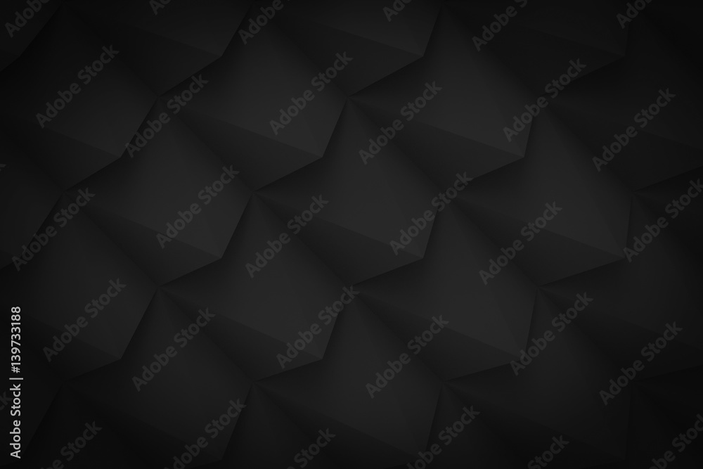 abstract black diamond triangle pattern background 3d rendering Stock ...