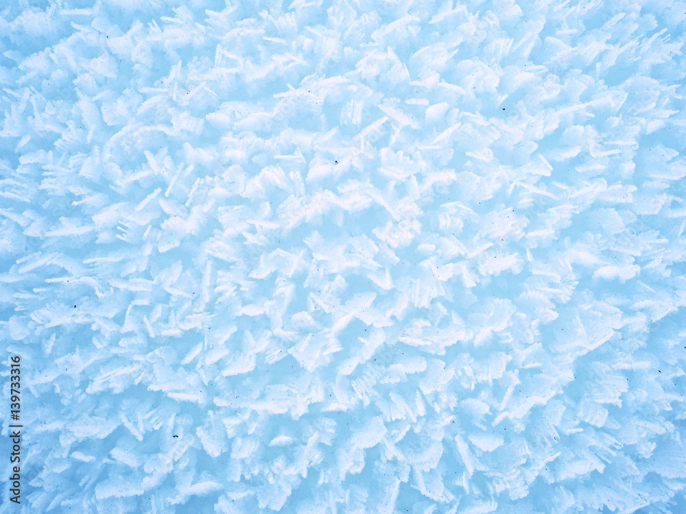 Stucture of crystal snow surface from very close distance. Stock Photo ...