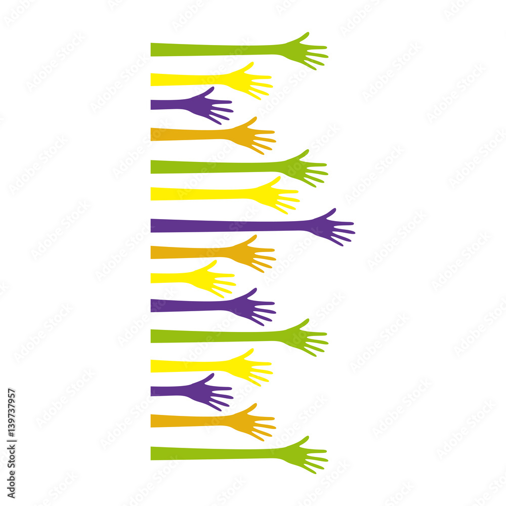 hands stand up background vector illustraction design Stock Vector ...