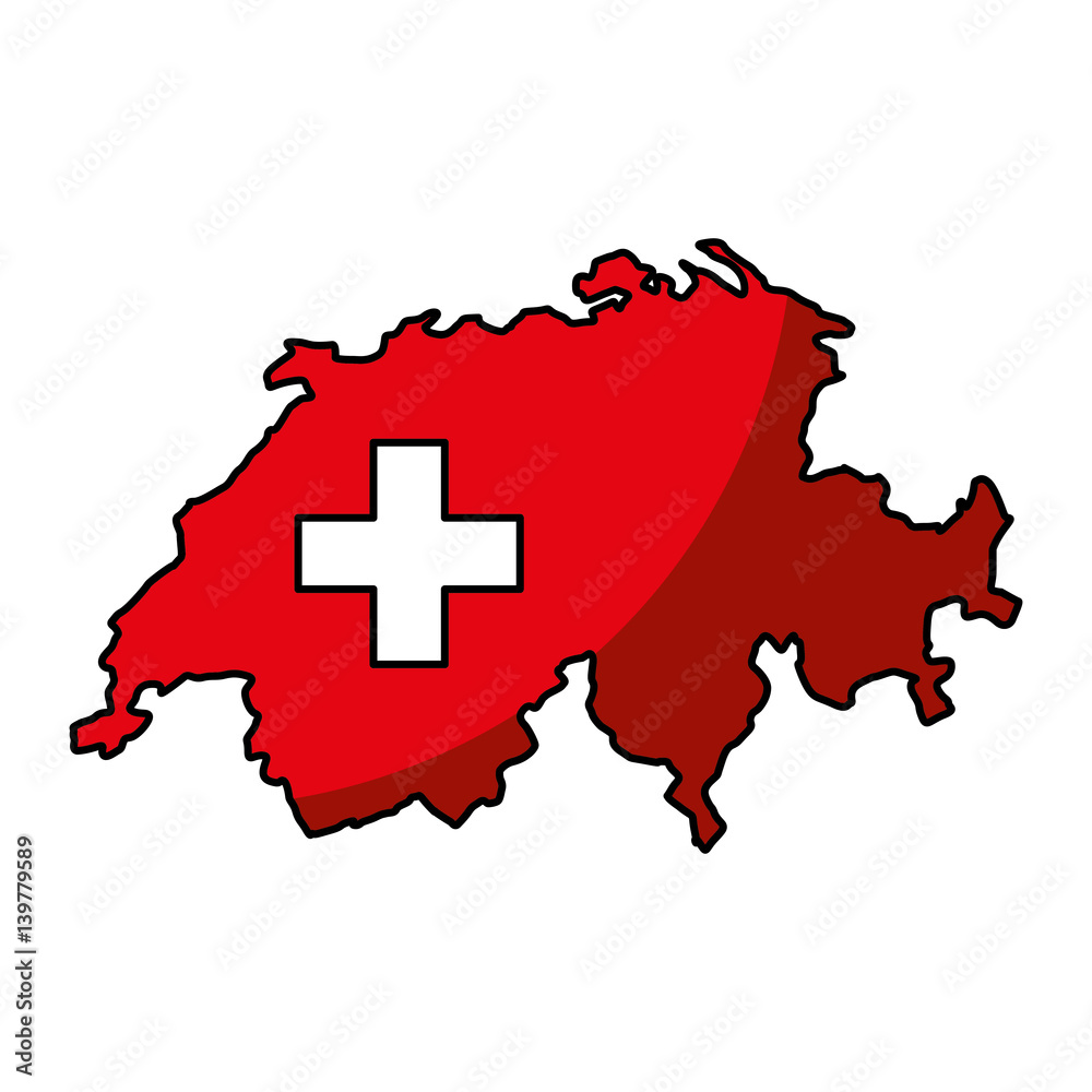 switzerland map isolated icon vector illustration design Stock Vector ...