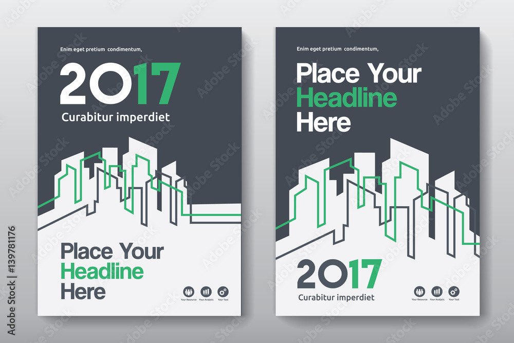 Green Color Scheme with City Background Business Book Cover Design ...