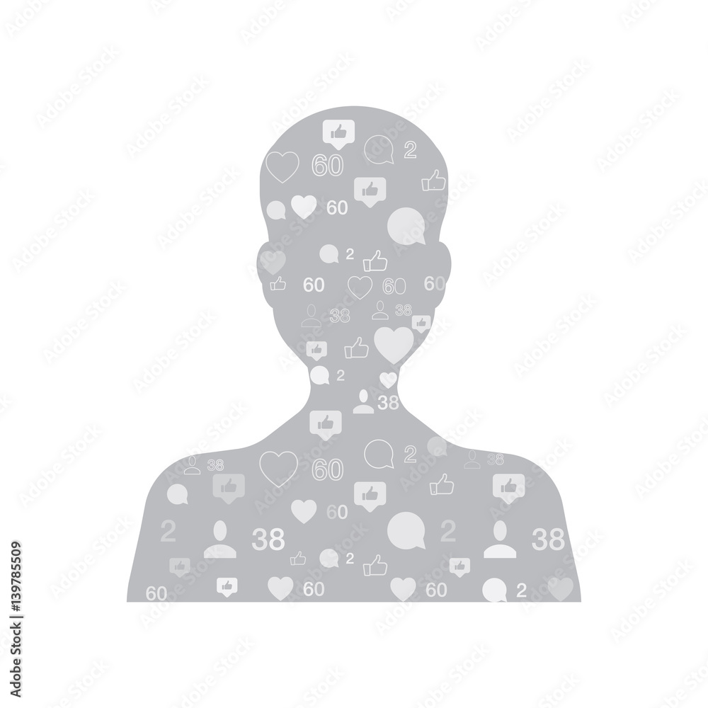 Universal avatar picture with pattern for social profile. Flat vector ...