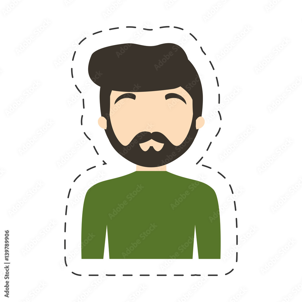 portrait character man male vector illustration eps 10 Stock Vector ...