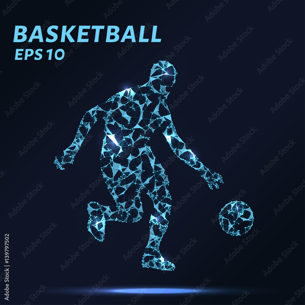 Basketball player consists of points, lines and triangles. The polygon ...