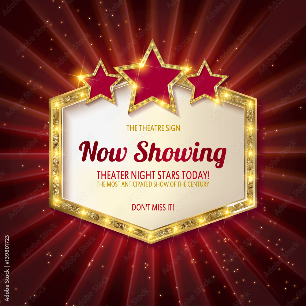 Showtime Retro Signs. Stock Vector | Adobe Stock