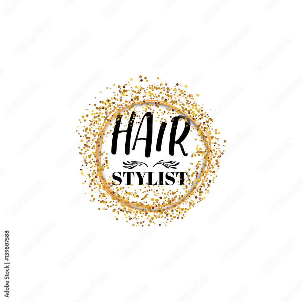 Badge for small businesses - Beauty Salon Hair Stylist. Sticker, stamp ...