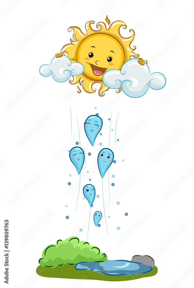 Mascot Condensation Water Vapor Stock Vector | Adobe Stock