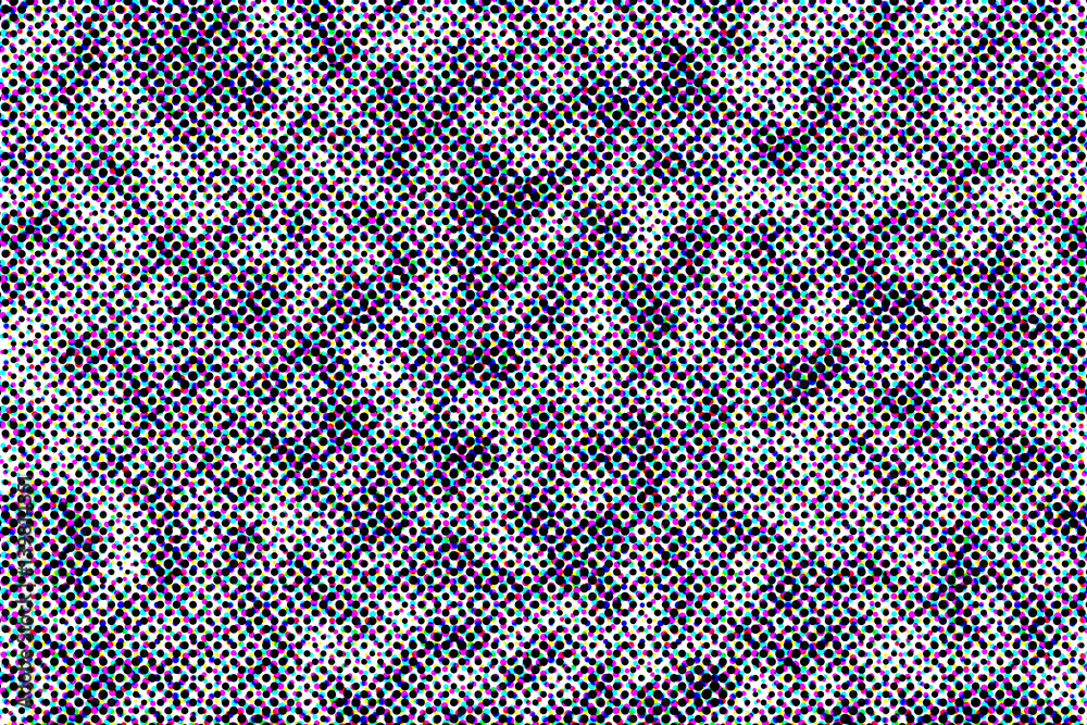 Closeup view of offset print halftone pattern Stock Photo | Adobe Stock