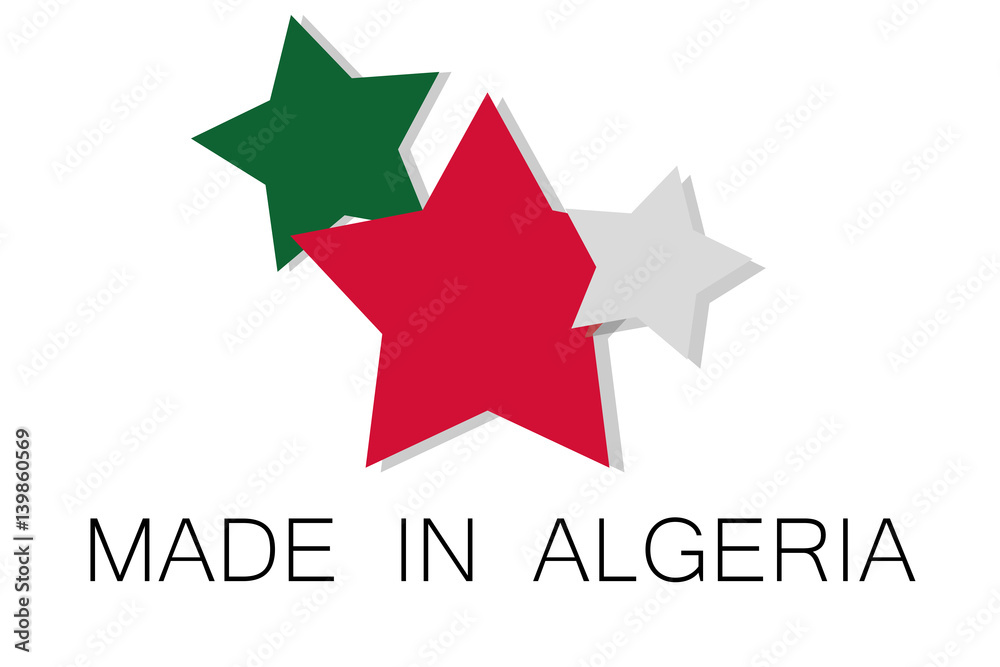 Made in Algeria logo, vector Stock Vector | Adobe Stock