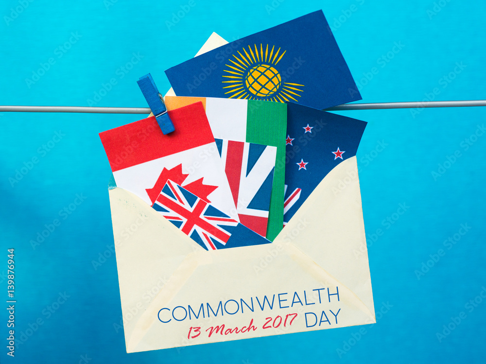 Poster Flag of the Commonwealth of Nations (CIS), envelope with ...
