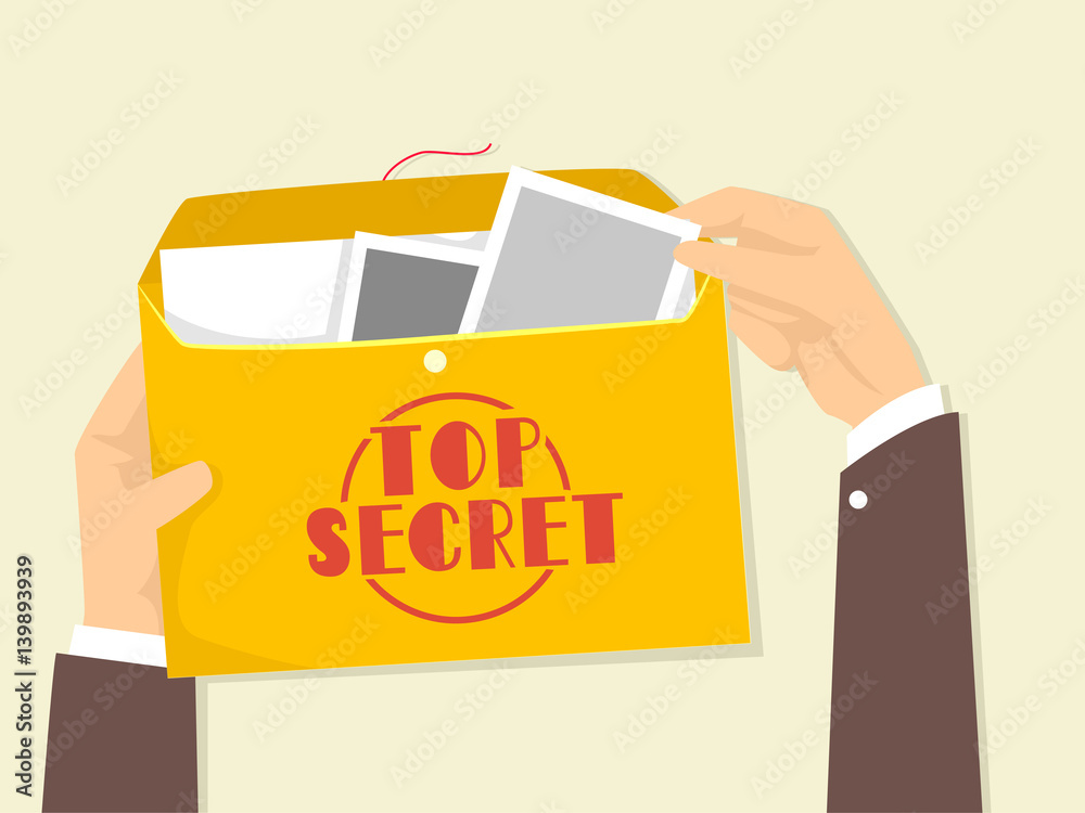 Top Secret Envelope Files Stock Vector | Adobe Stock