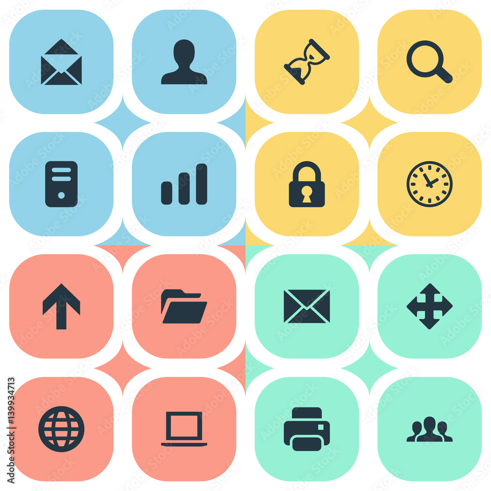 Vector Illustration Set Of Simple Practice Icons. Elements Message ...
