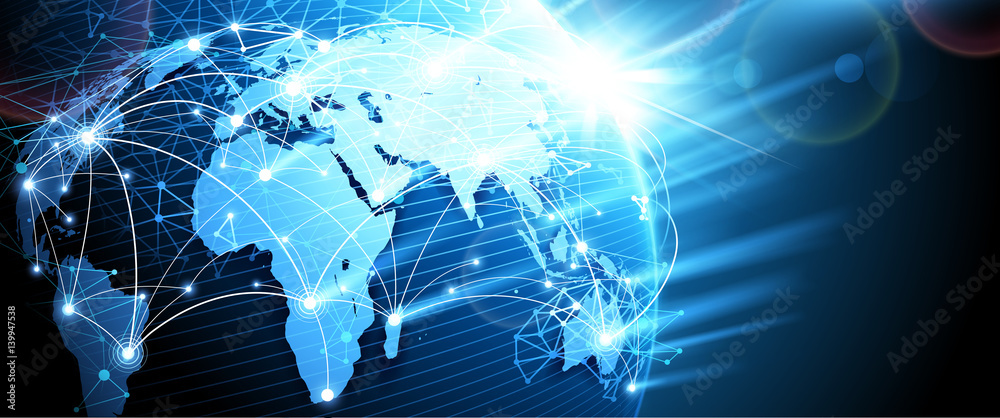 Digital network. Vector Stock Vector | Adobe Stock