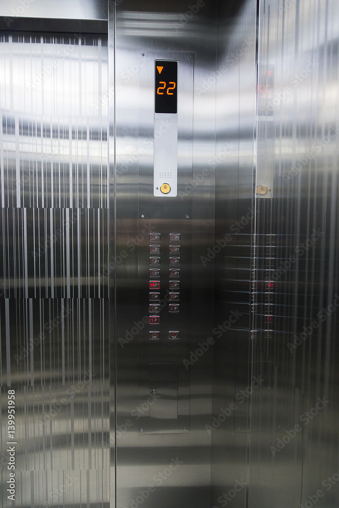 view from inside the elevator Stock Photo | Adobe Stock
