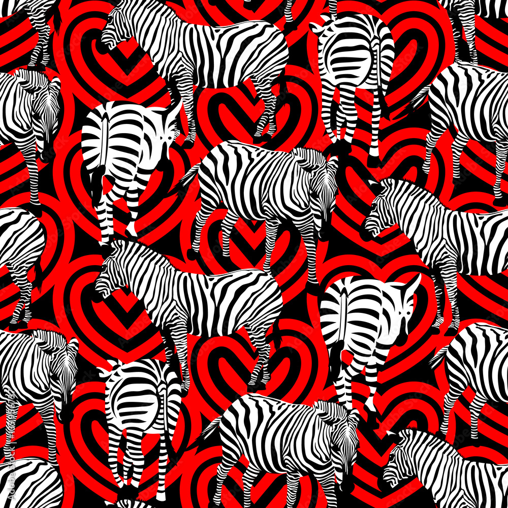 Zebra Heart Backgrounds