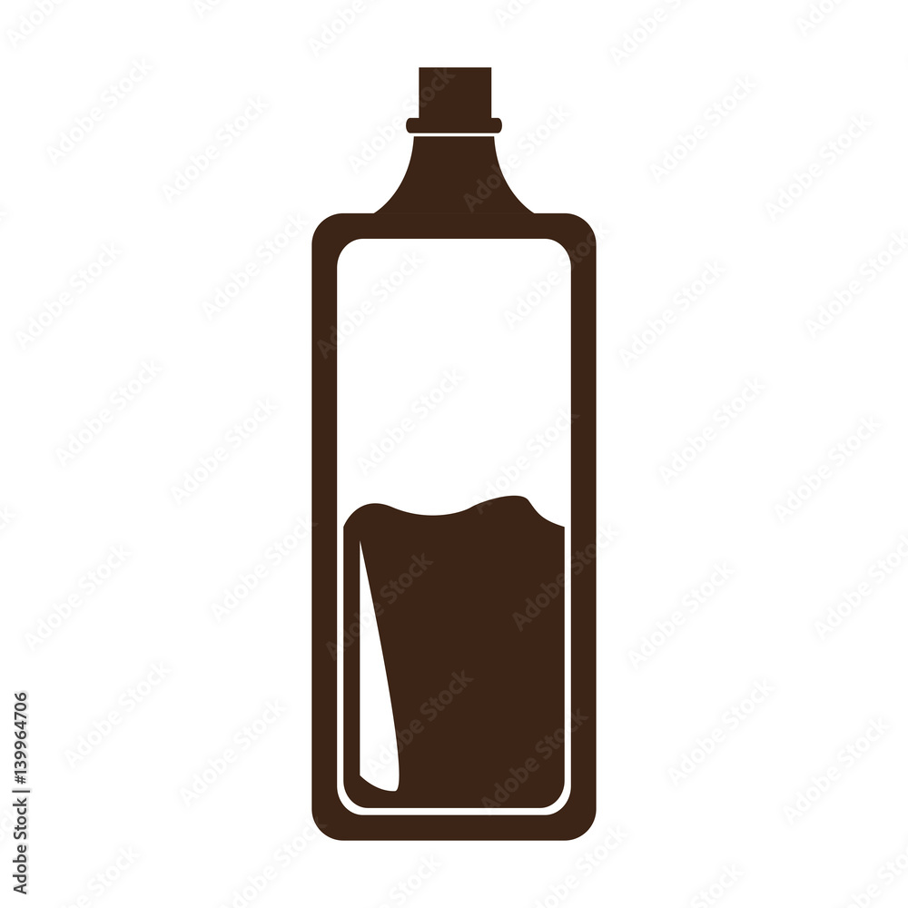 Isolated silhouette of a lotion flask, Vector illustration Stock Vector ...