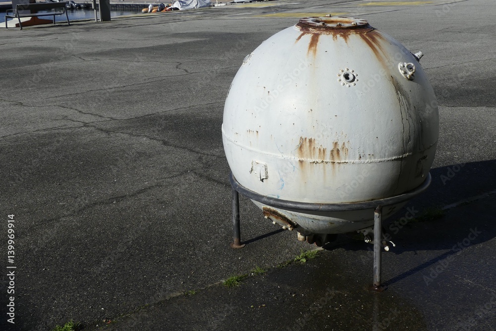Details of German submarine naval mine used during World War II ...