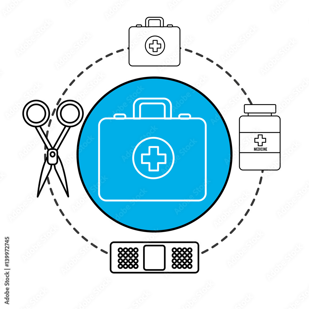 hospital tools and first aid icon Stock Vector | Adobe Stock