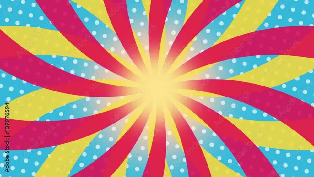 Video Stock Red, Yellow And blue Kaleidoscopic Abstract Pattern ...