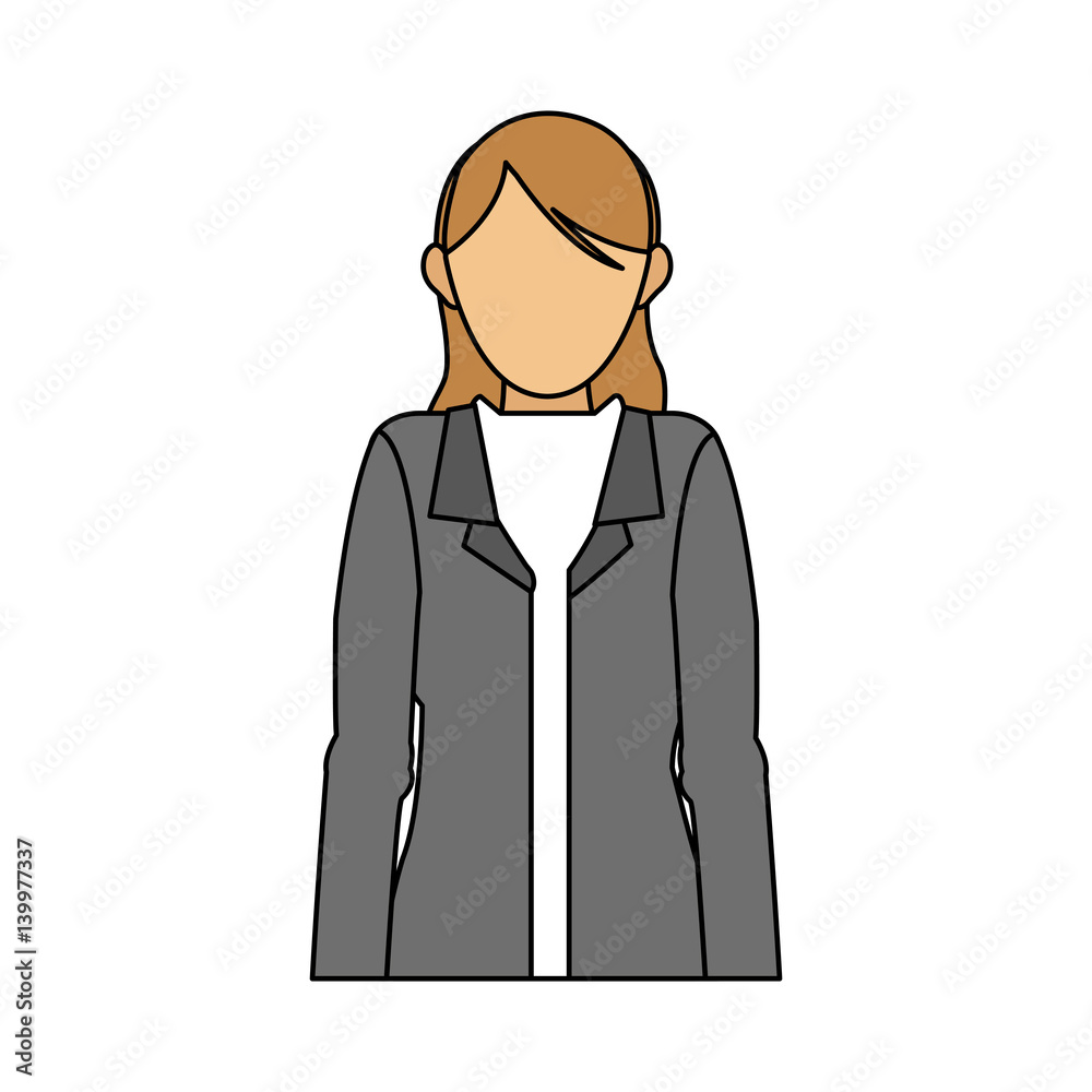 faceless business woman icon image vector illustration design Stock ...
