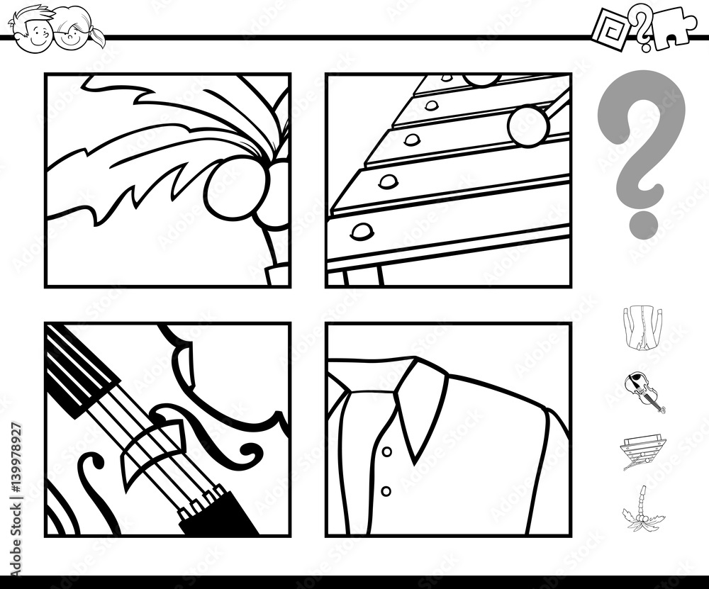 guess object coloring page Stock Vector | Adobe Stock