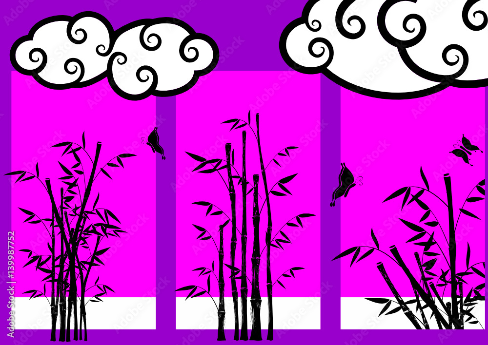 asian japanese background poster in vector format Stock Vector | Adobe ...