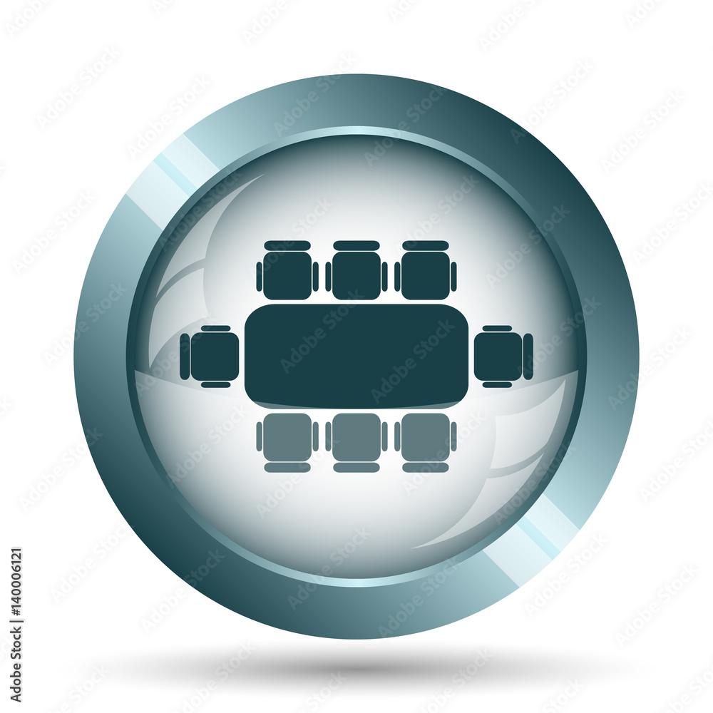 Business meeting table icon Stock Illustration | Adobe Stock