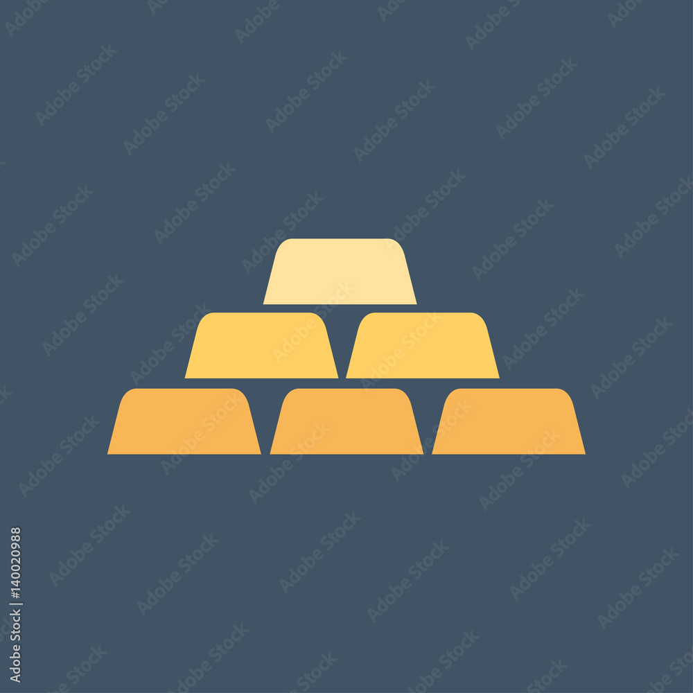icon of gold bullion Stock ベクター | Adobe Stock