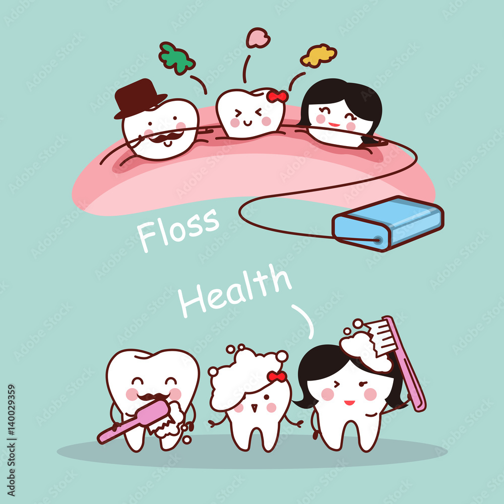 cartoon tooth family Stock Vector | Adobe Stock