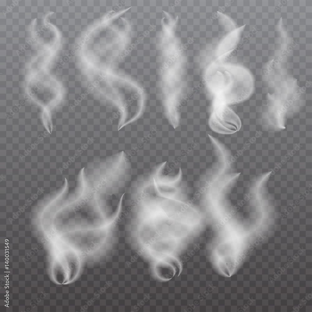 smoke isolated on transparent background Stock Vector | Adobe Stock