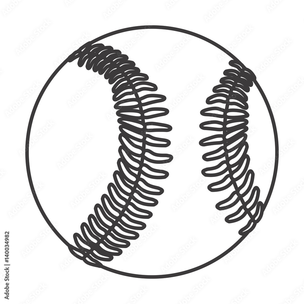grayscale background with baseball ball vector illustration Stock ...
