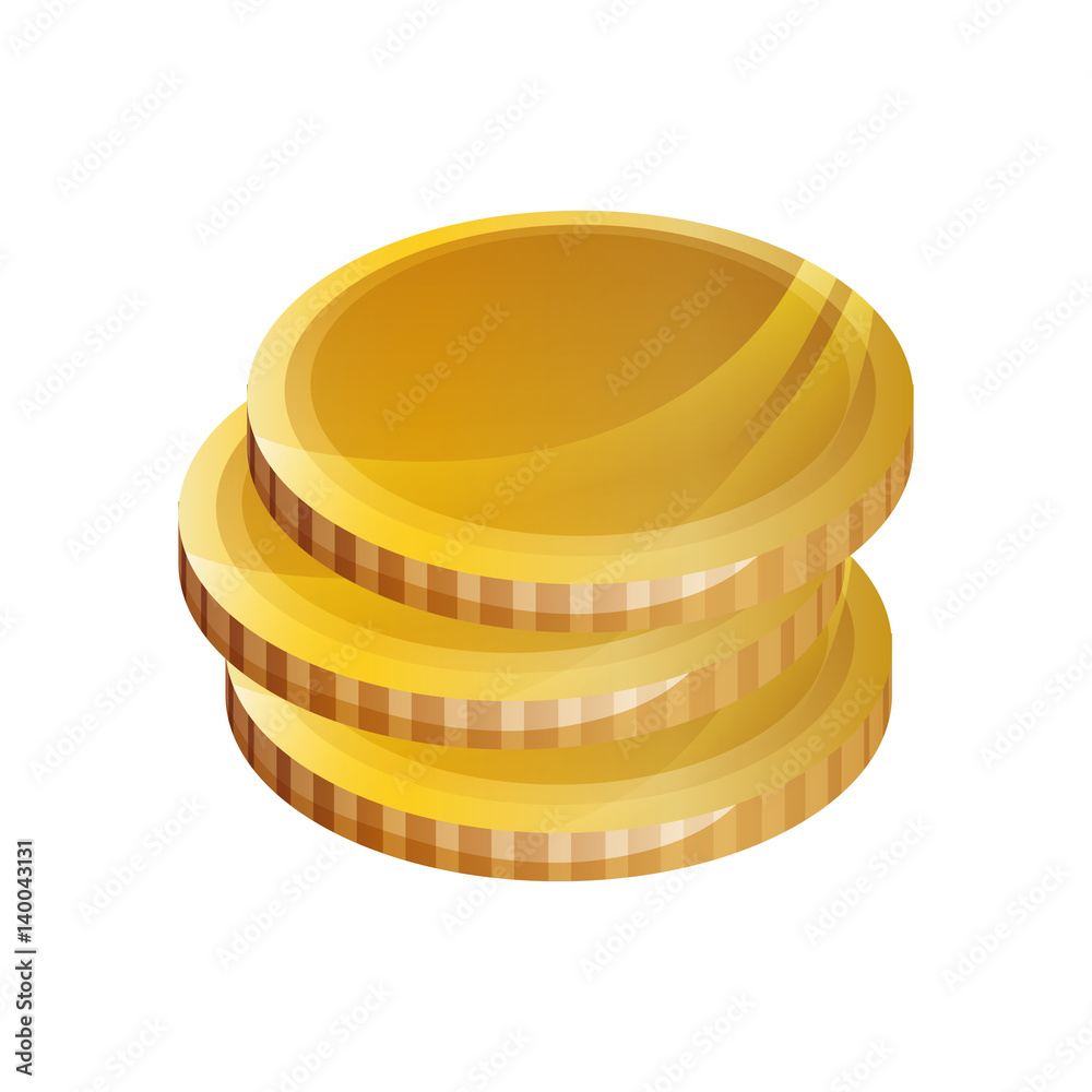 Blank coins isolated icon vector illustration graphic design Stock ...