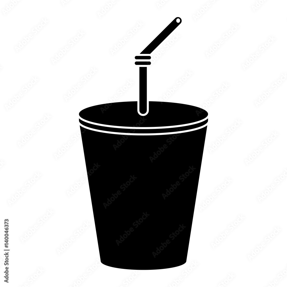 plastic cup drink cola pictogram vector illustration eps 10 Stock ...