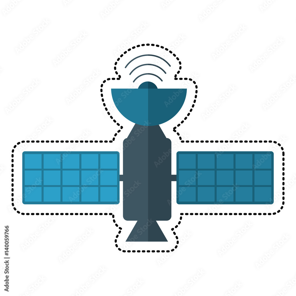 cartoon satellite antenna communication wireless vector illustration eps 10 Stock Vector | Adobe ...