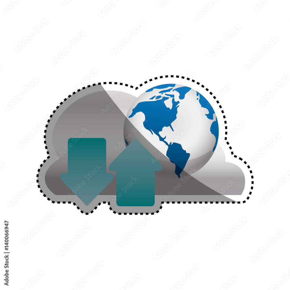 Upload and download icon vector illustration graphic design Stock ...