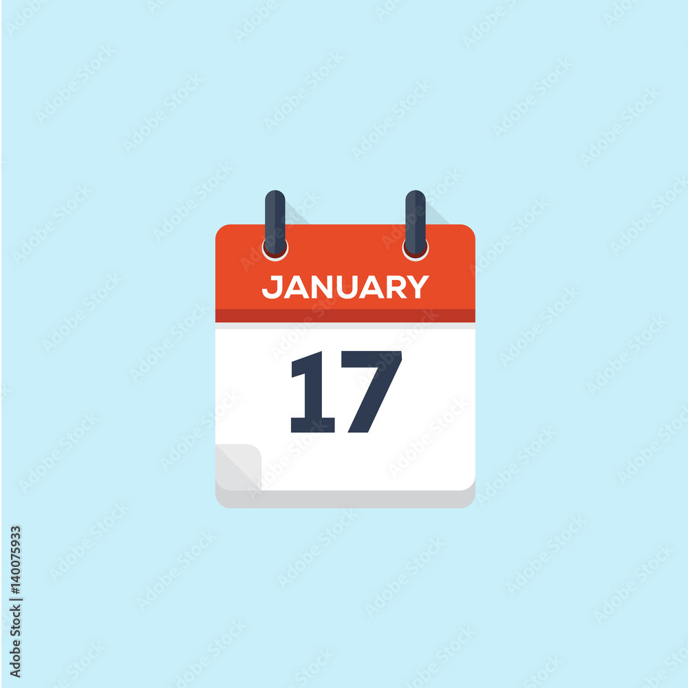 17. january calendar, vector illustration Stock Vector | Adobe Stock