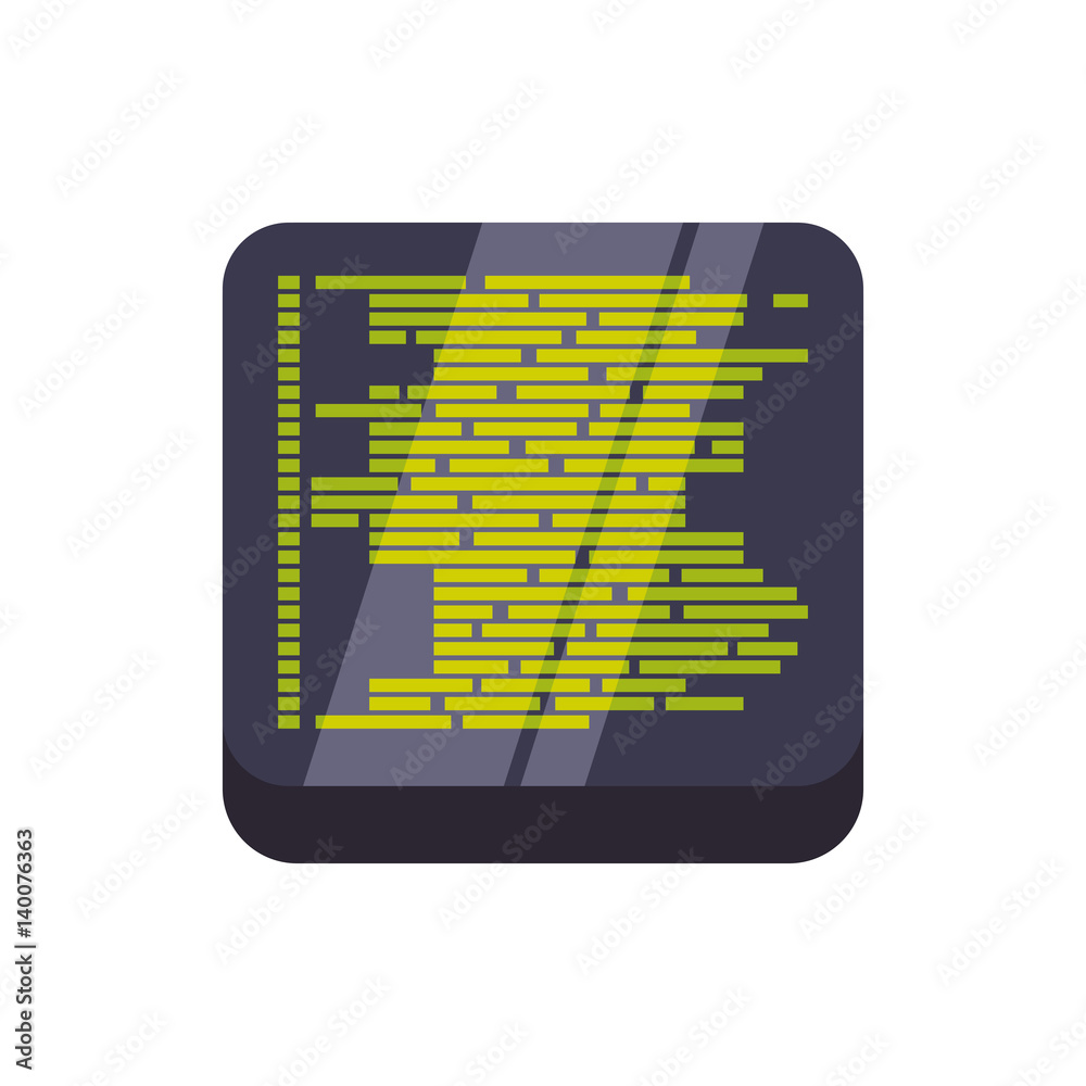 Computer programming technology icon vector illustration graphic design ...