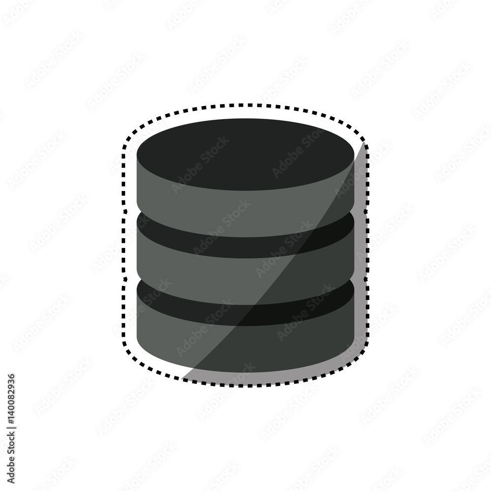 Virtual database storage icon vector illustration graphic design Stock ...