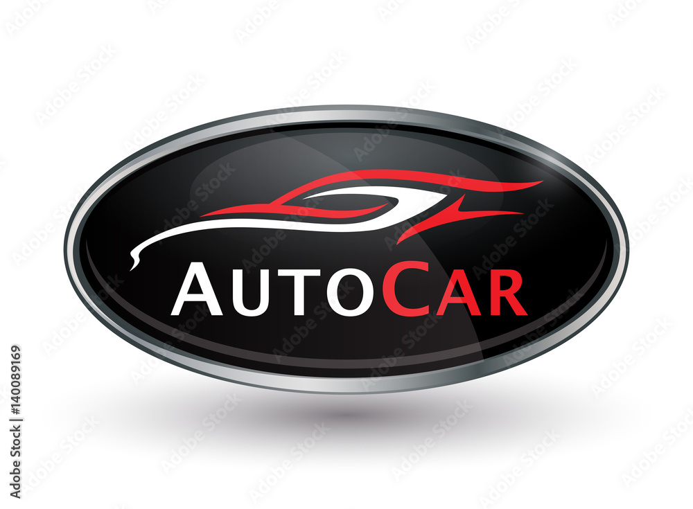 Concept automotive vehicle dealership logo design of black and silver ...