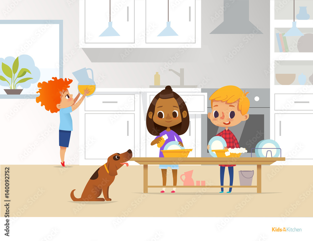 Kid Clearing The Table