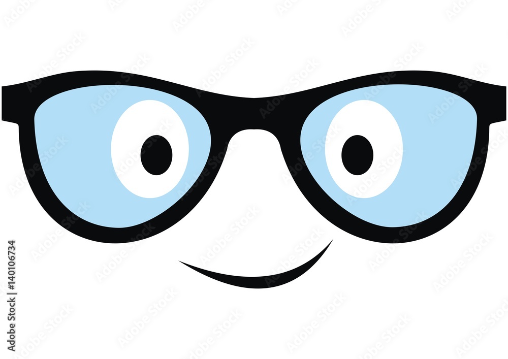 Smile glasses, vector icon Stock Vector | Adobe Stock